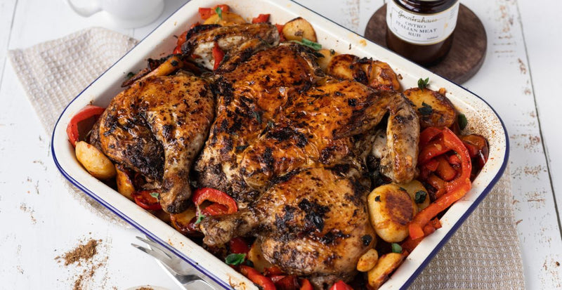 Spiced Chicken 'Al Mattone' With Peppers And Potatoes – Gewürzhaus